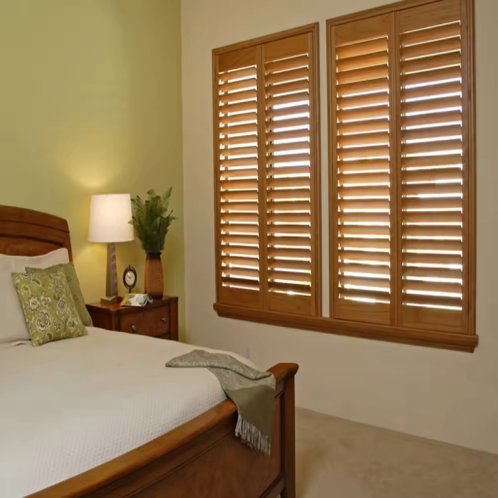 Basswood Plantation Shutters for Windows – Horizontal Opening - 福建卓逸窗饰有限公司